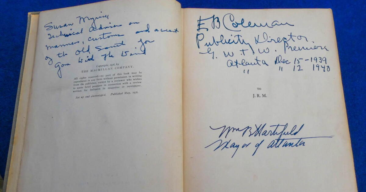 Appraisal: Signed 1936 "Gone With the Wind" First Edition