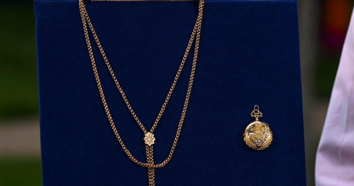 Appraisal: Elgin Pocket Watch & Double Chain, ca. 1923