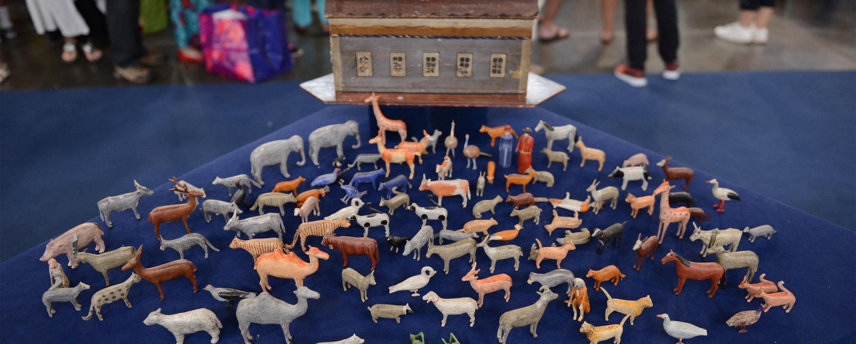 Appraisal: Carved Noah's Ark, ca. 1850